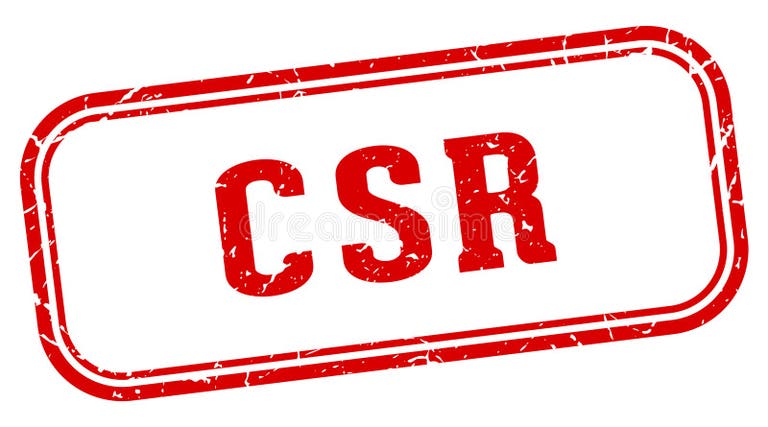 Csr Stamp. Csr Rectangular Stamp on White Background Stock Vector ...