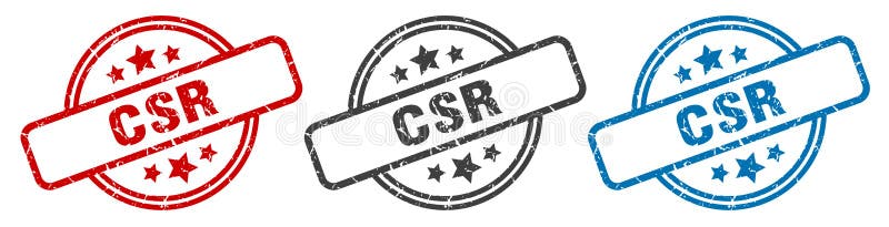 Csr Stamp. Csr Round Isolated Sign Stock Vector - Illustration of ...