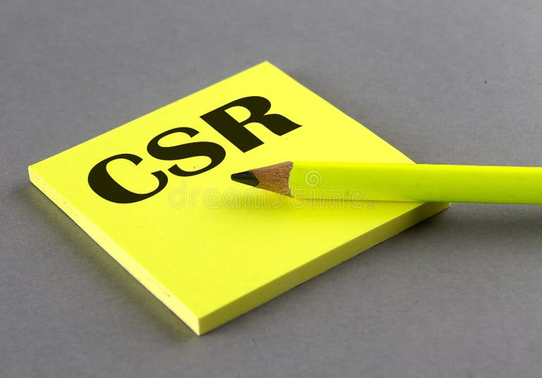CSR Text Written on a Sticky on Grey Background Stock Image - Image of ...