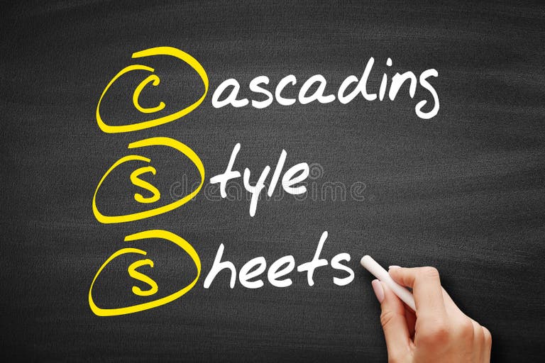 CSS - Cascading Style Sheets, Acronym Concept on Blackboard Stock Photo ...
