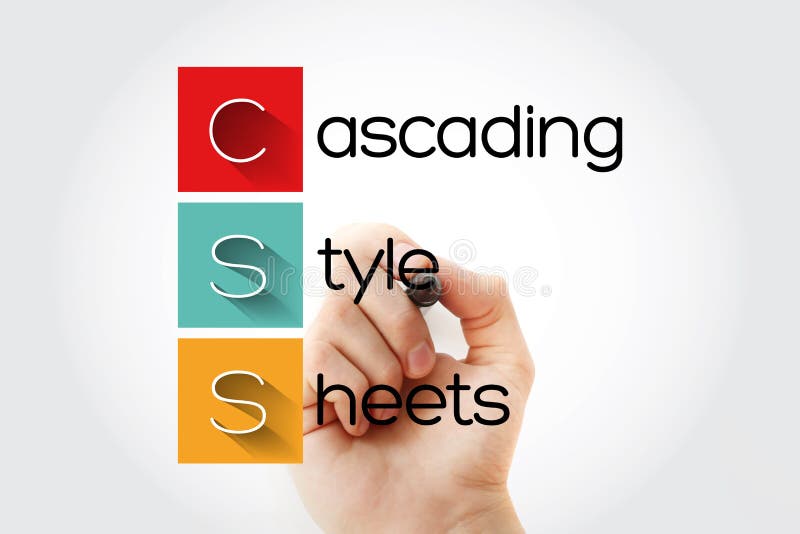 CSS - Cascading Style Sheets Acronym with Marker, Technology Concept ...