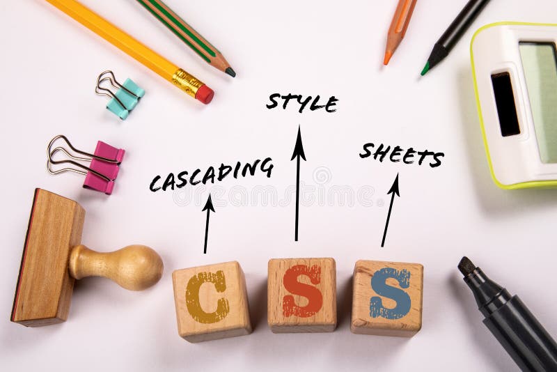 CSS - Cascading Style Sheets. Text on a White Office Table Stock Photo ... CSS - Cascading Style Sheets. Text on a White Office Table Stock Photo ...