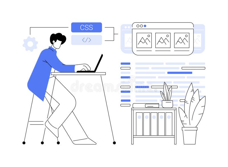 Css Code Abstract Concept Vector Illustration Stock Illustration