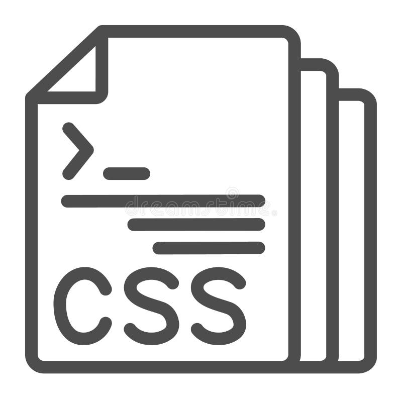 Css Code Document Files Line Icon, Programming Concept, Css Doc Vector ... Css Code Document Files Line Icon, Programming Concept, Css Doc Vector ...