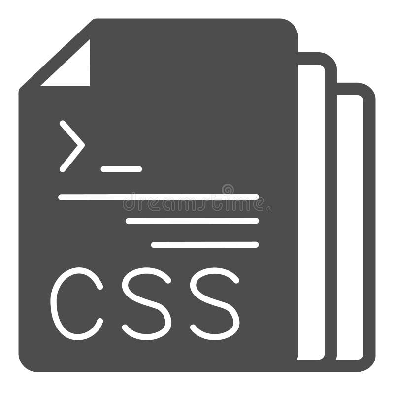 Css Code Document Files Line Icon Programming Concept Css Doc Vector
