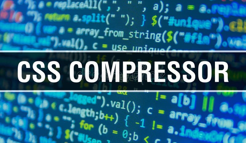 Css Compressor Concept With Random Parts Of Program Code Css Compressor With Programming Code