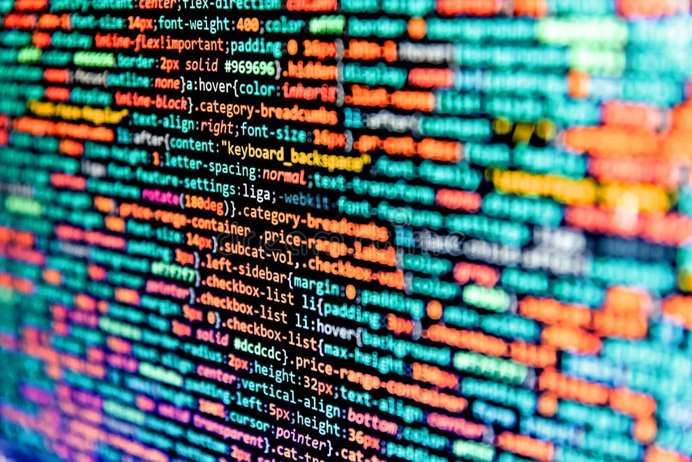 CSS HTML, PHP De Code De Programme De Site. Ensemble Créatif De Gros Plan Des Js Html5 Sur Le ...