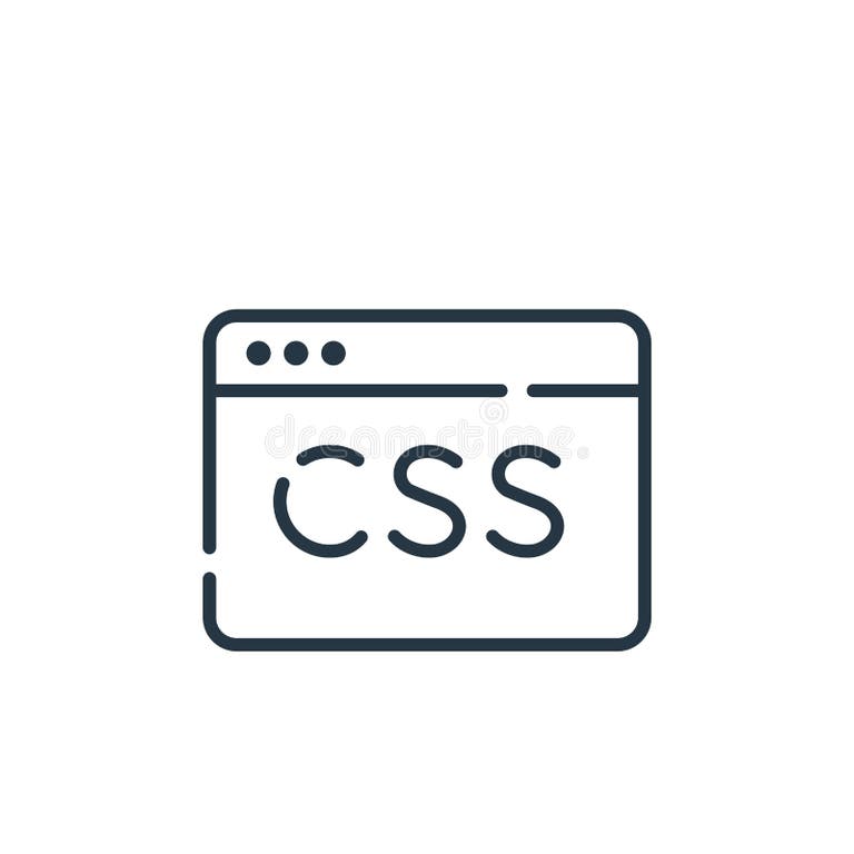 Css Icon Vector from Programming Concept. Thin Line Illustration of Css ...