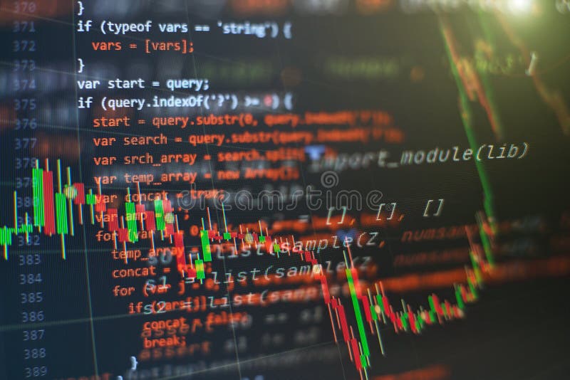 Monitor Closeup of Function Source Code. Abstract it Technology ...