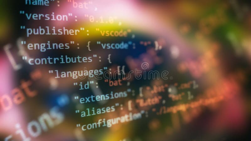 Monitor Closeup Of Function Source Code Abstract It Technology Background Software Source Code
