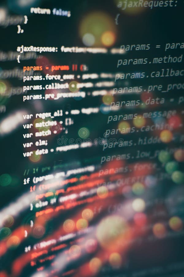 Javascript Functions, Variables, Objects. Project Managers Work New Idea. Future Technology ...