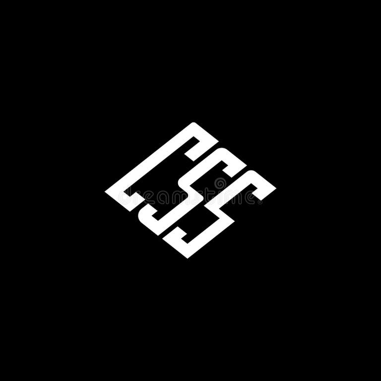 CSS Letter Logo Design on Black Background Stock Illustration - Illustration of monogram ...