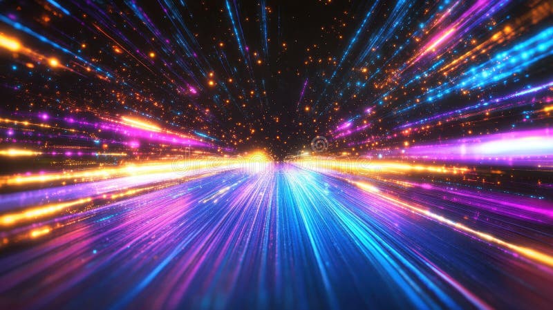 CSS Reboot Day Vibrant Light Streaks in Dynamic Space Explosion with ...
