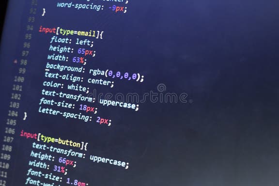 CSS Stylesheet Code. Computer Programming Source Code Abstract Screen ...