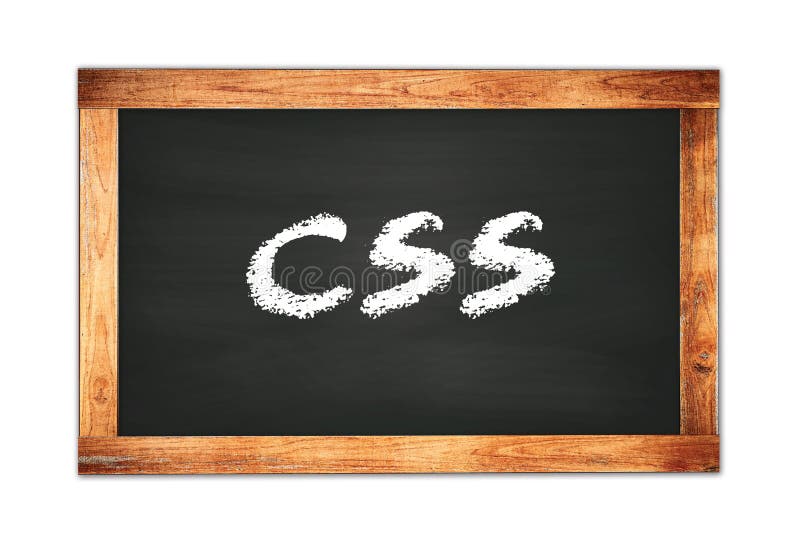 CSS Text Written on Wooden Frame School Blackboard Stock Illustration ...