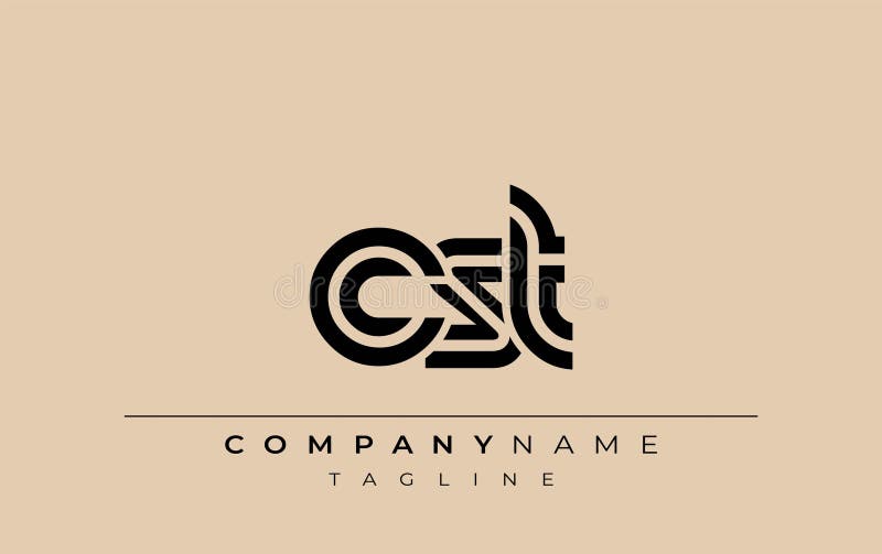 CST Creative Unique Modern Letter Logo Design Stock Vector ...