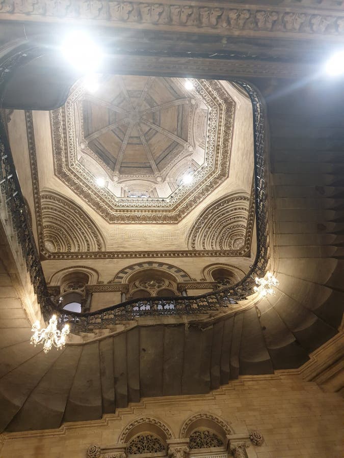 CST Station Mumbai Inside Architecture Stock Photo - Image of station ...