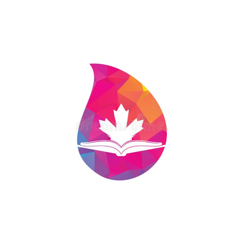 Canadian Education Drop Shape Concept Logo Design. Study Canada Logo ...