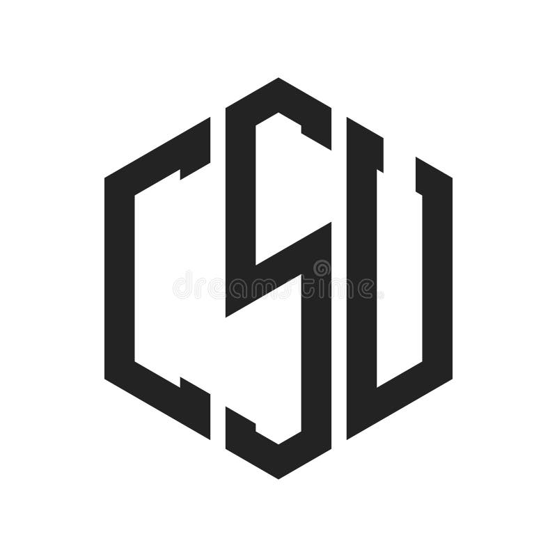 CSU Logo Design. Initial Letter CSU Monogram Logo Using Hexagon Shape ...