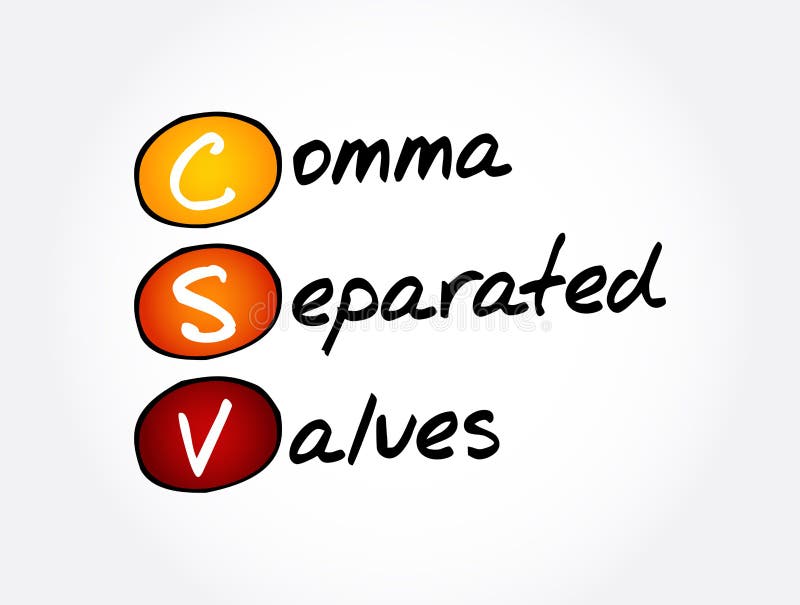 CSV - Comma Separated Values Acronym, Technology Concept Background ... CSV - Comma Separated Values Acronym, Technology Concept Background ...