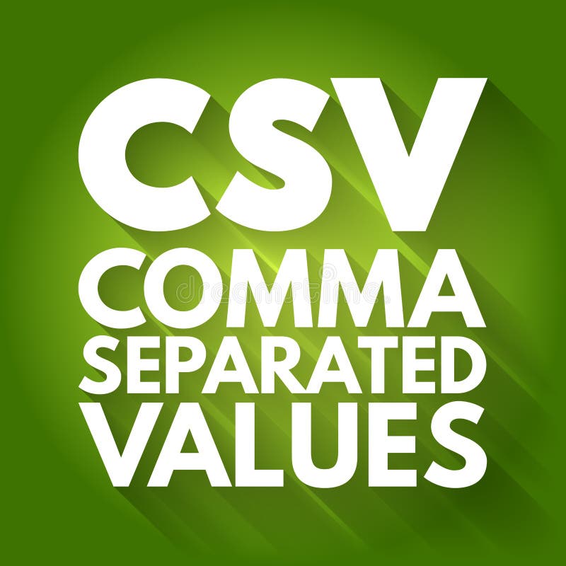 Comma Separated Values CSV File Format Icon on Gray Background. Stock ... Comma Separated Values CSV File Format Icon on Gray Background. Stock ...