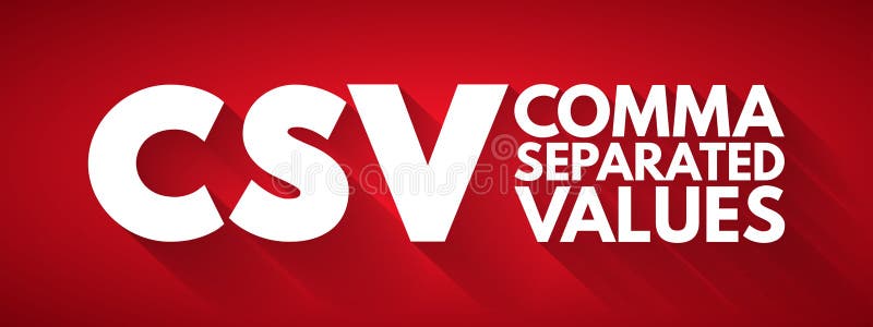 Comma Separated Values CSV File Format Icon on Gray Background. Stock ... Comma Separated Values CSV File Format Icon on Gray Background. Stock ...