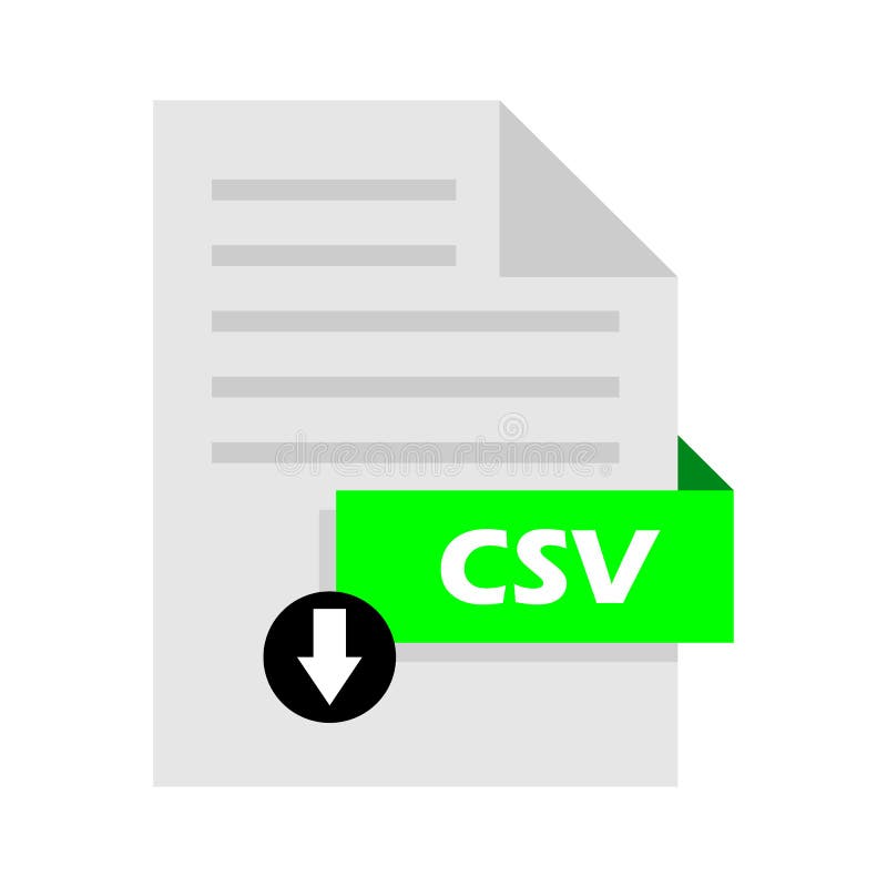 Csv file document download stock vector. Illustration of background ... Csv file document download stock vector. Illustration of background ...