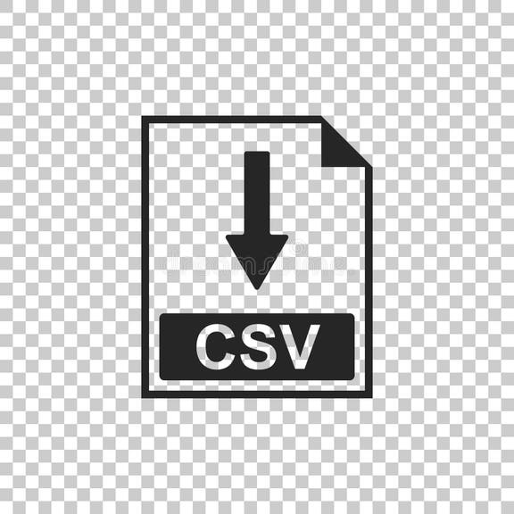 CSV File Document Icon. Download CSV Button Icon Isolated on ...