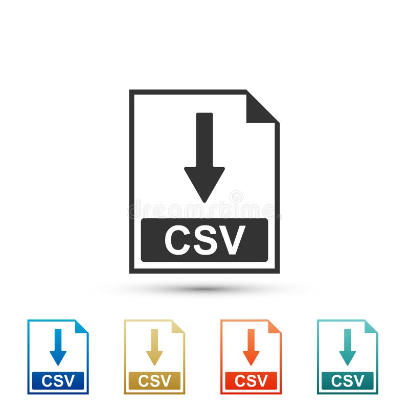 CSV File Document Icon. Download CSV Button Icon Isolated on White ... CSV File Document Icon. Download CSV Button Icon Isolated on White ...
