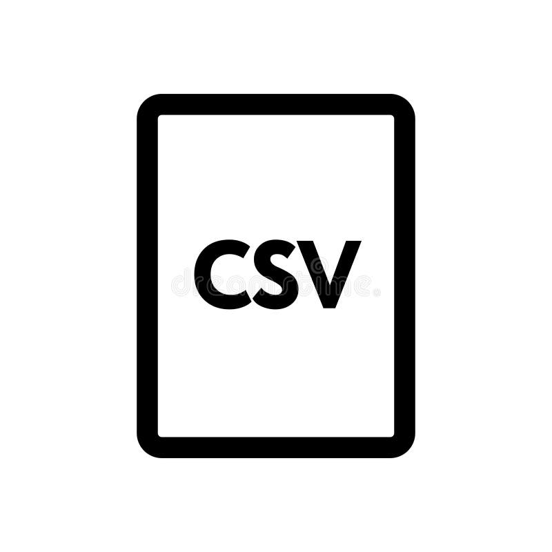 Csv Icon Thin Stock Illustrations – 60 Csv Icon Thin Stock ...
