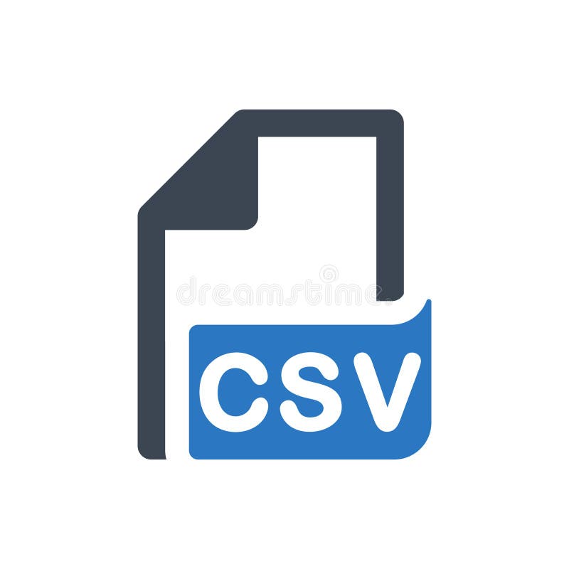 Csv file icon stock vector. Illustration of symbol, format - 223751318