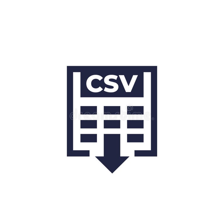 Csv Icon, Download Data File Vector Stock Vector - Illustration of save ...