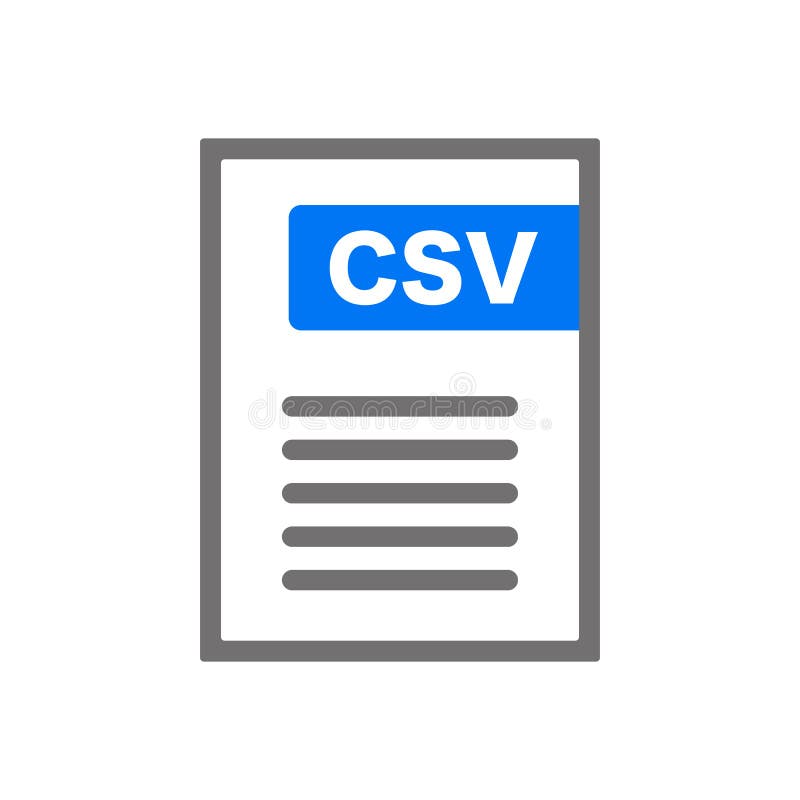 CSV File Icon. CSV Used for Export and Import. Vector. Stock Vector ...