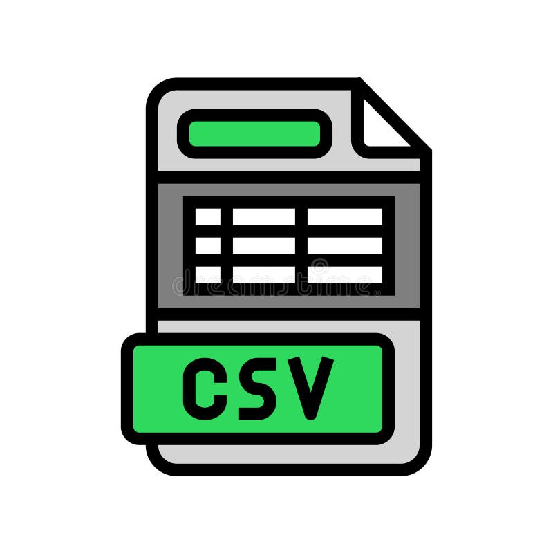 Csv文件格式文档颜色图标矢量图 向量例证. 插画 包括有 图标, 计算机, 格式, 平面, 线路, 互联网 - 270226145