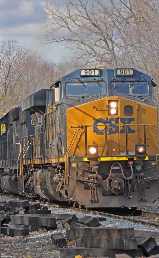 CSX Freight Train editorial stock photo. Image of yellow - 22070253