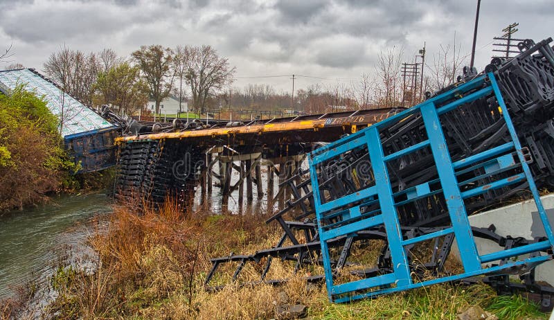 CSX Train Derailment in Washington CH Editorial Stock Image - Image of ...