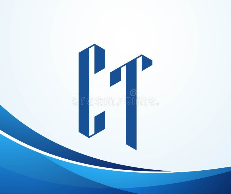 CT Alphabet Letter Logo Design Template Elements Stock Vector ...