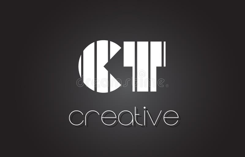CT C T Letter Logo Design with White and Black Lines. Stock Vector ...