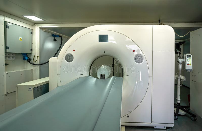 CT or Computed Tomography Scanner Inside Army Mobile Field Container ...