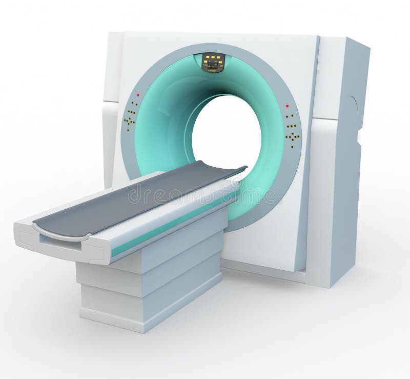 CT, Computer Tomography, CT Scan, Medically 3D Illustration on White ...