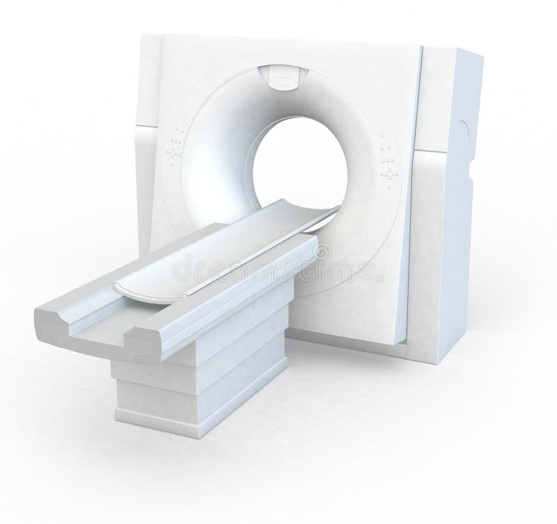 CT, Computer Tomography, CT Scan, Medically 3D Illustration on White ...