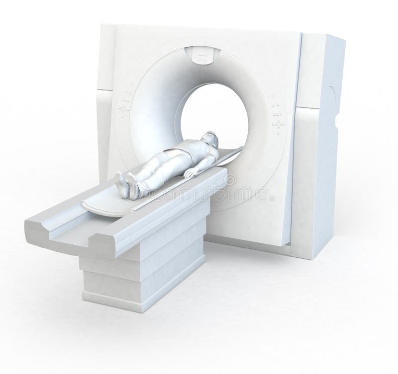 CT, Computer Tomography, CT Scan, Medically 3D Illustration on White ...