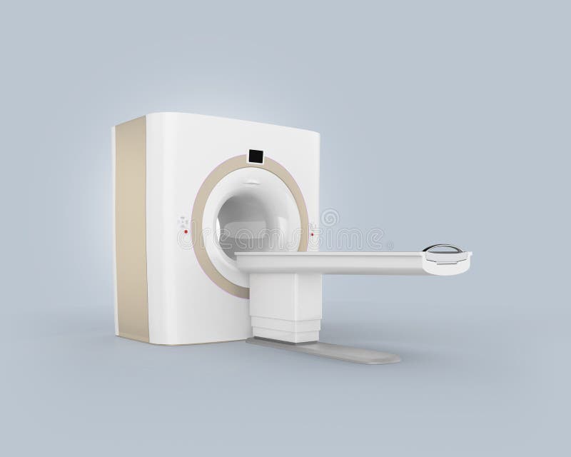 CT, Computer Tomography, CT Scan, Medically 3D Illustration on White ...