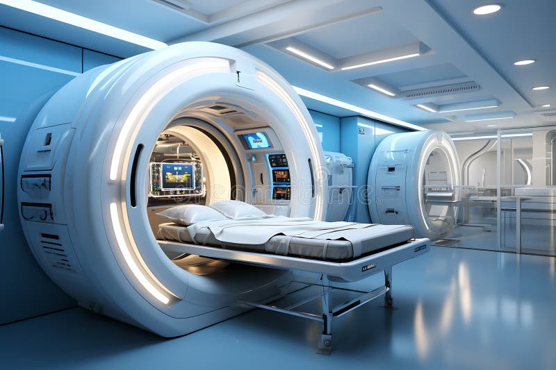 CT - Computerized Tomography Scan Device in Hospital Stock Illustration ...