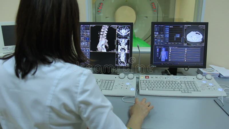 CT and MRI Scanning: Operator in Work Stock Video - Video of research ...