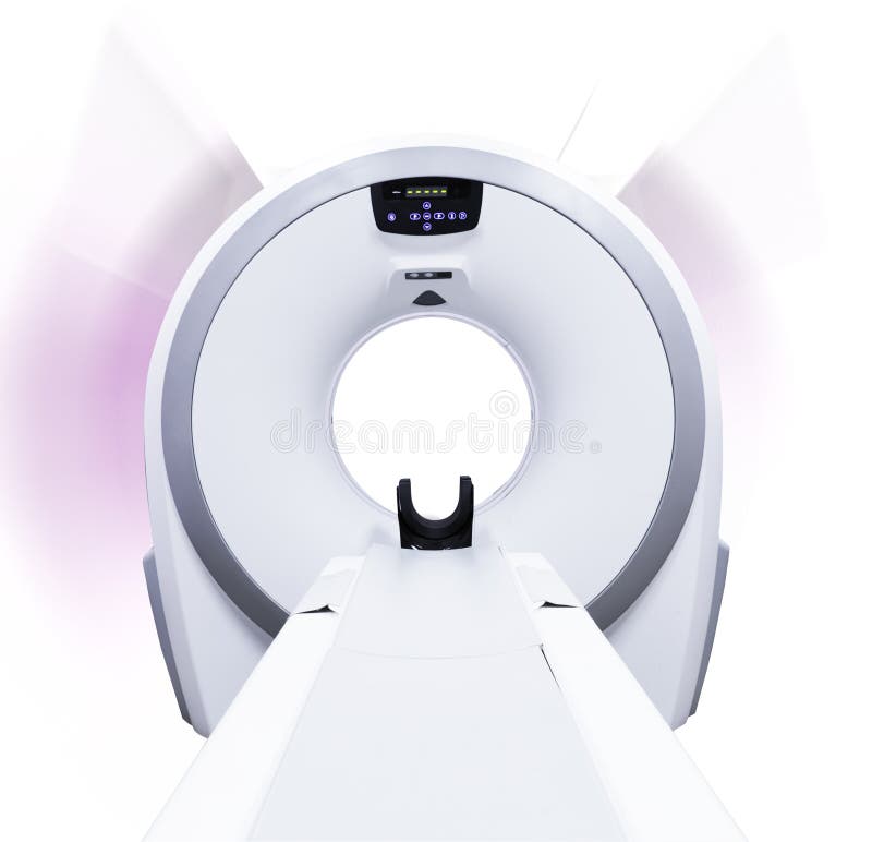 Front View of Multi Detector CT Scanner Computed Tomography Isolated on ...