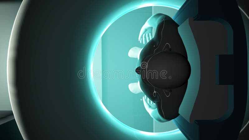 CT Scan. 3D Render of the Clinic with Computed Tomography Stock Footage ...