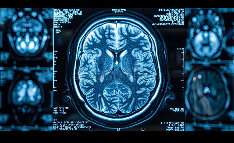 CT scan of the human brain stock photo. Image of laboratory - 334636410