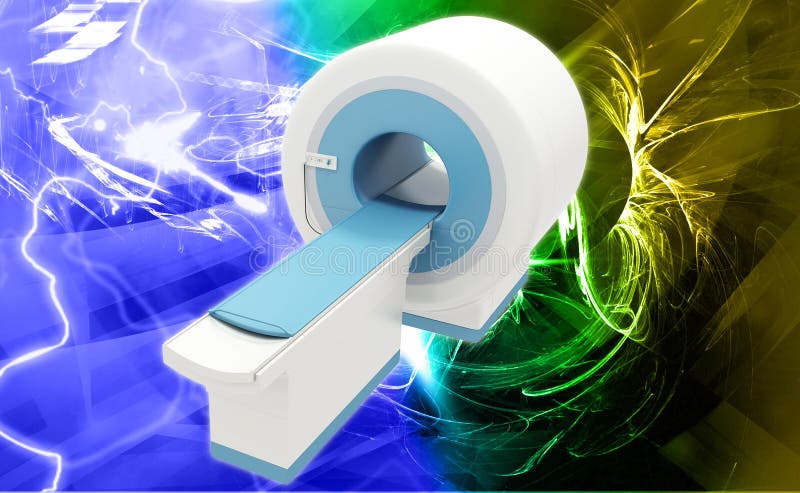 MRI scan machine stock illustration. Illustration of rendering - 176447052