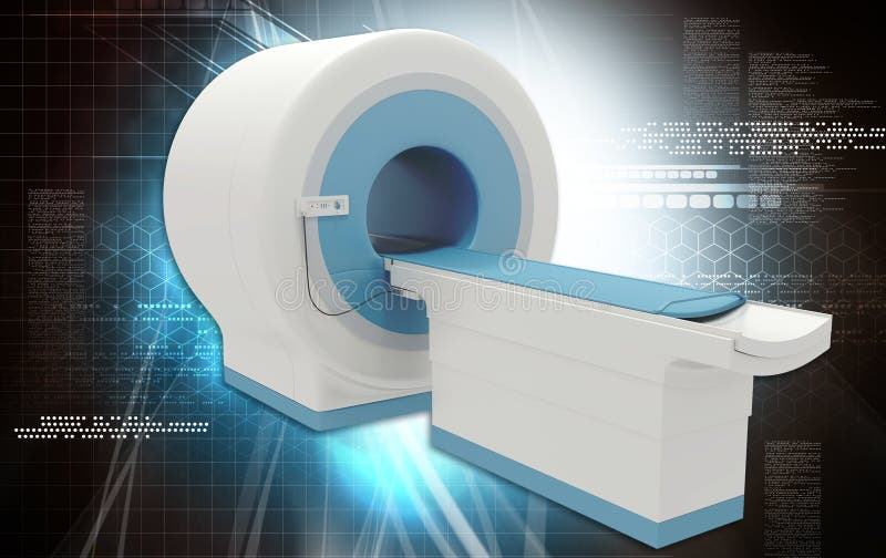 MRI scan machine stock illustration. Illustration of rendering - 176447052